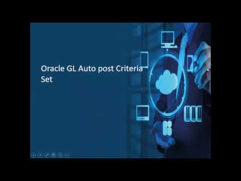 Oracle GL Autopost Criteria Set - YouTube
