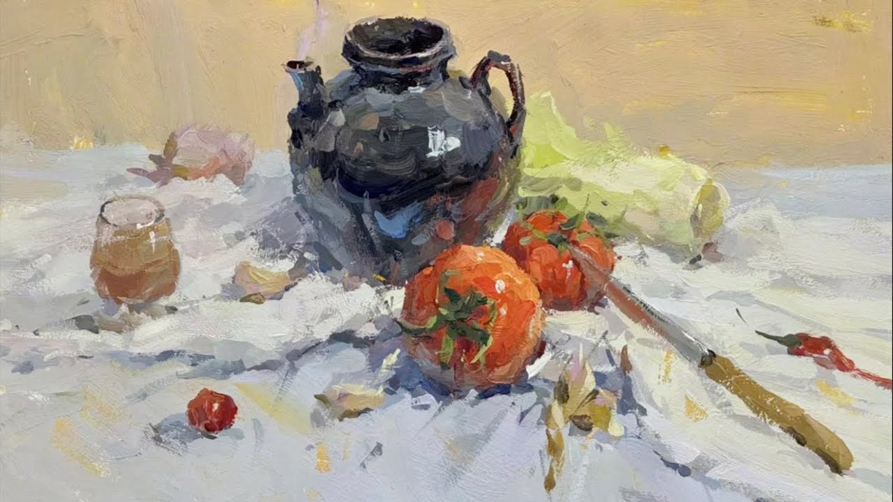 Gouache Still Life Painting Process - YouTube