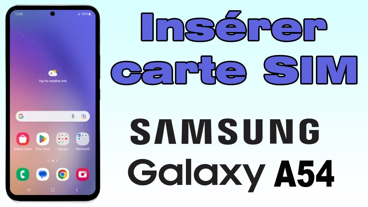 Comment insérer une carte SIM dans un Samsung A54 - YouTube