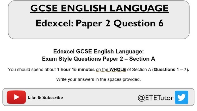 Aqa 2017 Language Paper 2 Question 5 Answer How To
