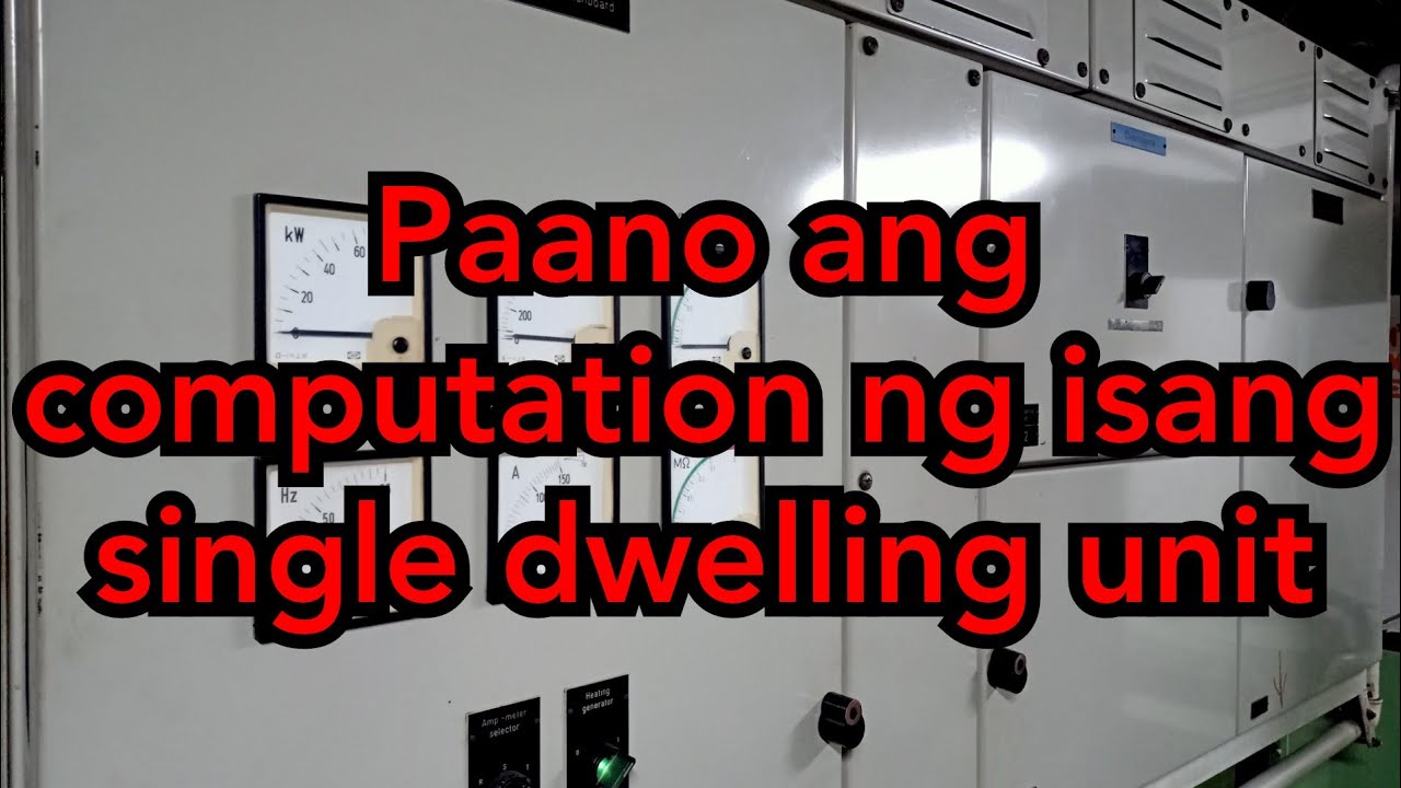 Load schedule computation of single dwelling unit - YouTube