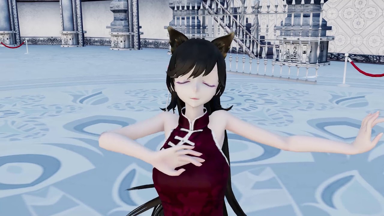 【MMD】Azur lane MMD Atago china dress dance “牵丝戏” アズールレーン_愛宕_自作モデルです ...
