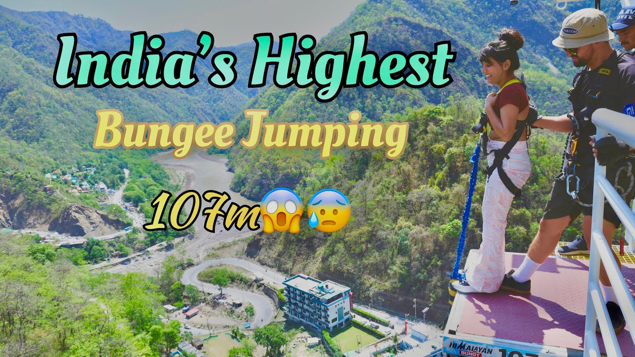 India’s highest bungee jumping 😱😰 |📍Rishikesh 107m| #bungeejumping # ...