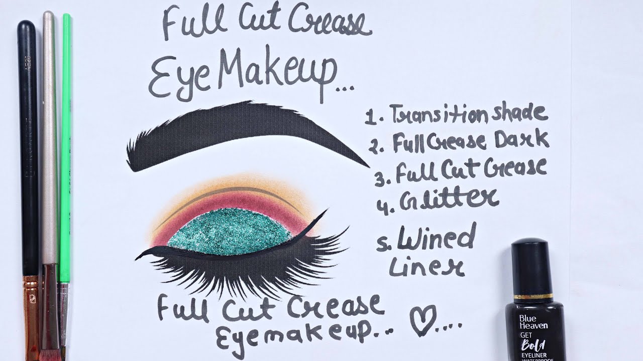 Easy Glitter & Halo eye makeup step by step | Eye makeup for wedding & functions - YouTube