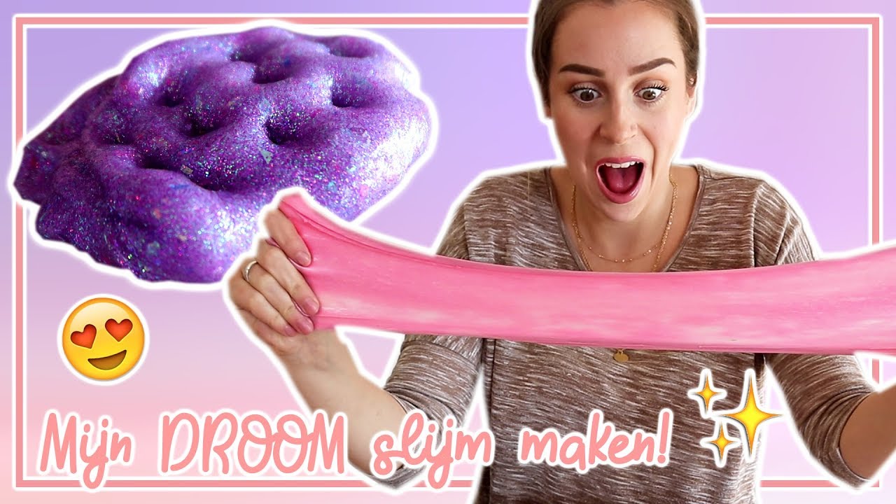 Mijn DROOM SLIJM maken! 😱 || Doorzichtig glitter slijm & fluffy slijm ...