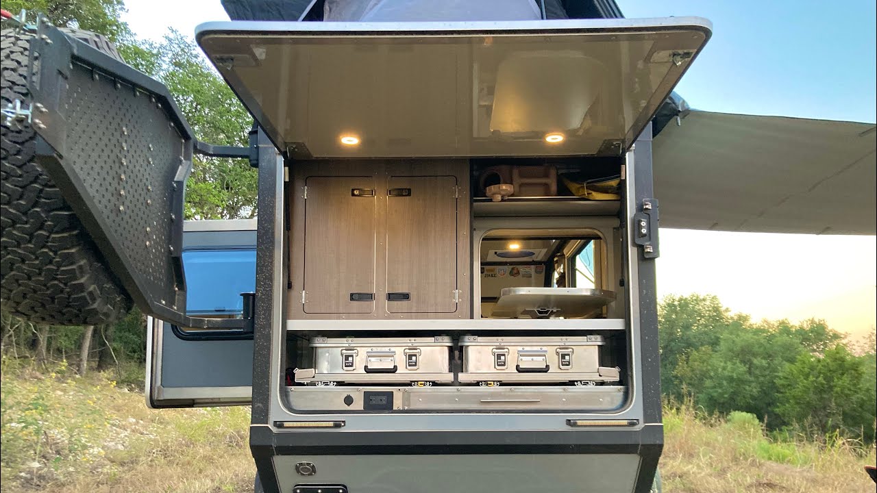 SO TRAILER SETUP - Part 4 - rear hatch galley storage - YouTube