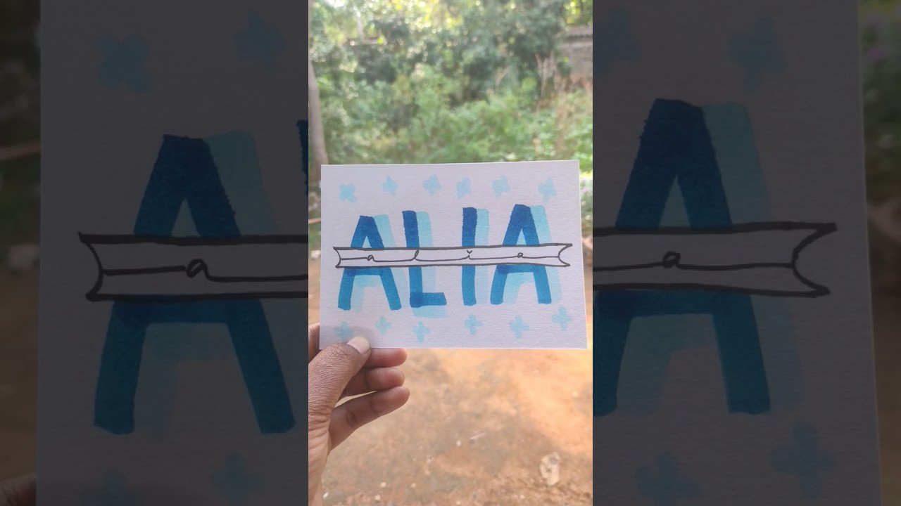Lettering Alia using brush pen #shorts #youtubeshorts #ytshorts # ...