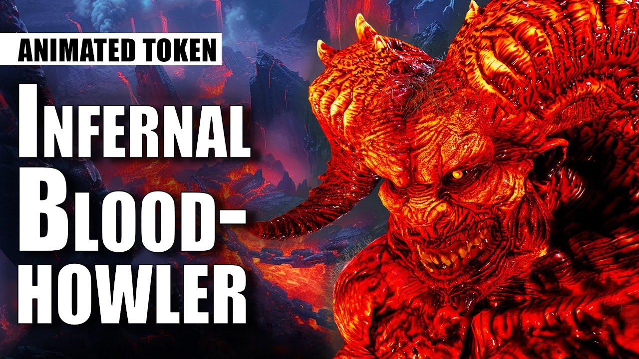 Infernal Bloodhowler | Beneos DnD tabletop RPG Creature Token - YouTube