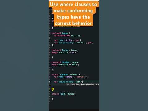 Using where clauses on protocols #swift #swiftprogramming #tutorial - YouTube