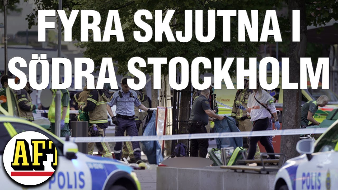 Fyra personer skottskadade i Farsta – stor polisjakt - YouTube
