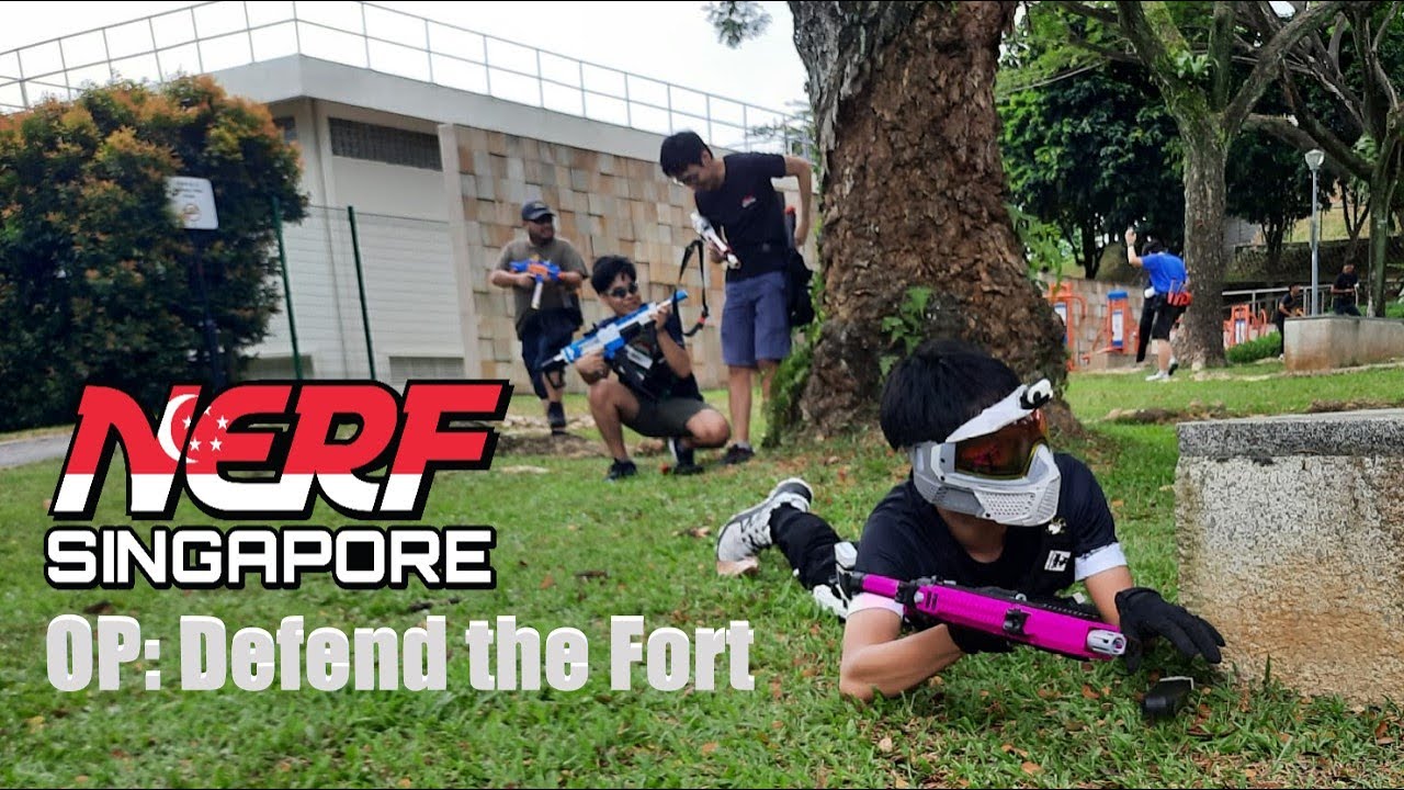 [Nerf Gameplay] SBF Hill Defense ft. Folding Chair Shenanigans - YouTube