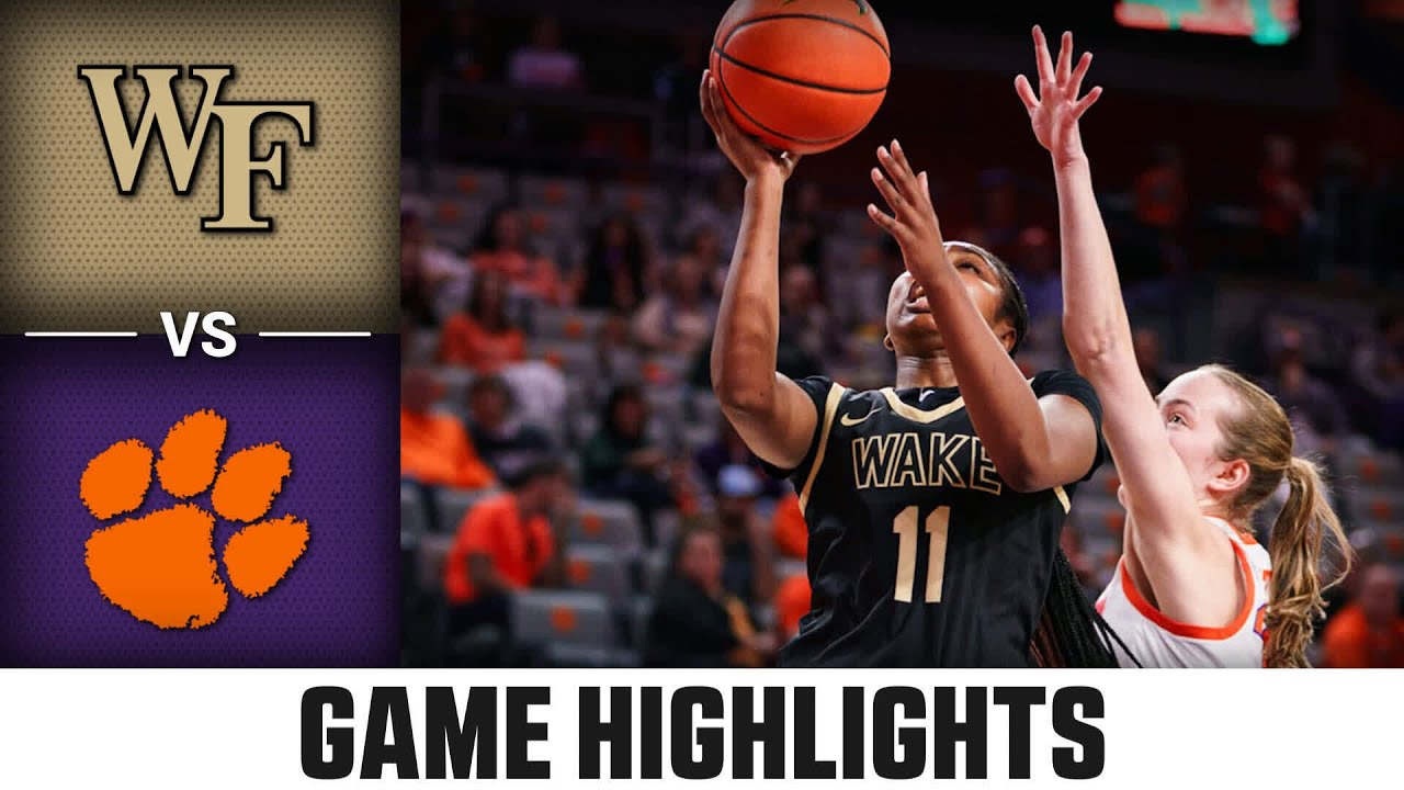 Wake Forest vs. Clemson Game Highlights | 2023-24 ACC Women’s ...