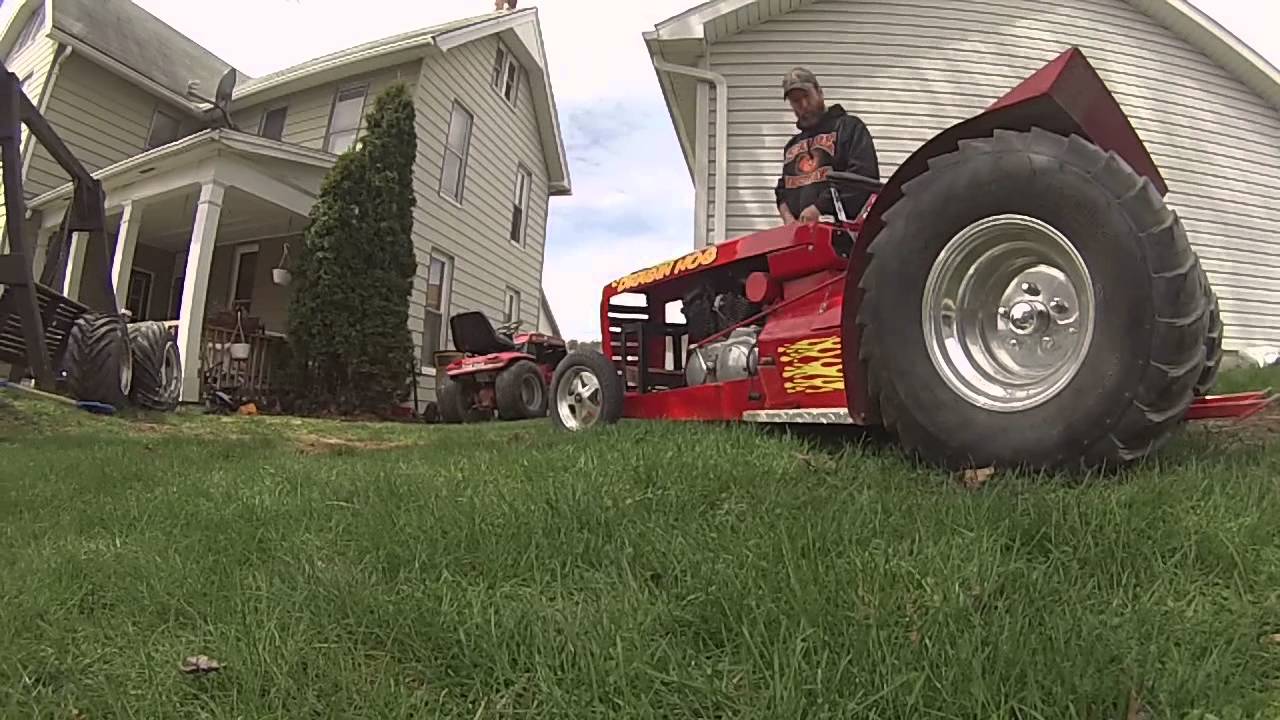 Harley tractor drive and preview of the hot rod tractor - YouTube