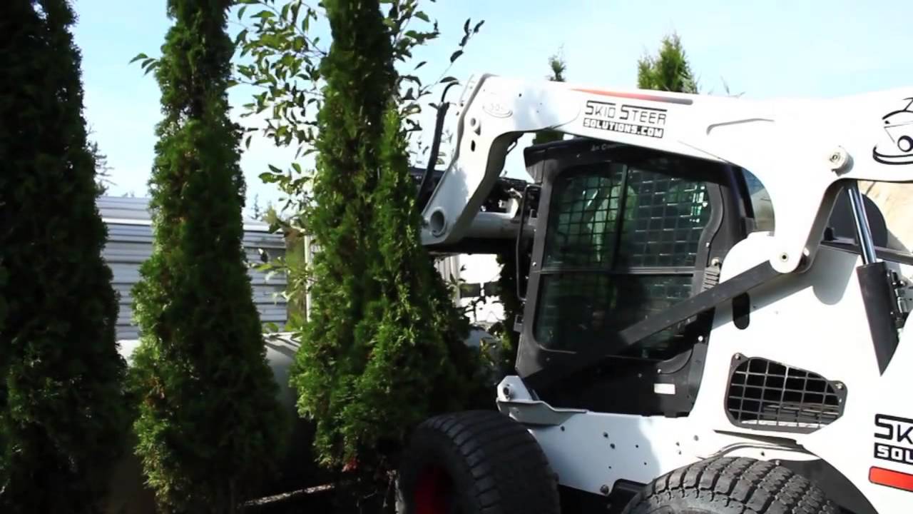 Tree Puller Attachment for Skid Steer Loader - Demo - YouTube