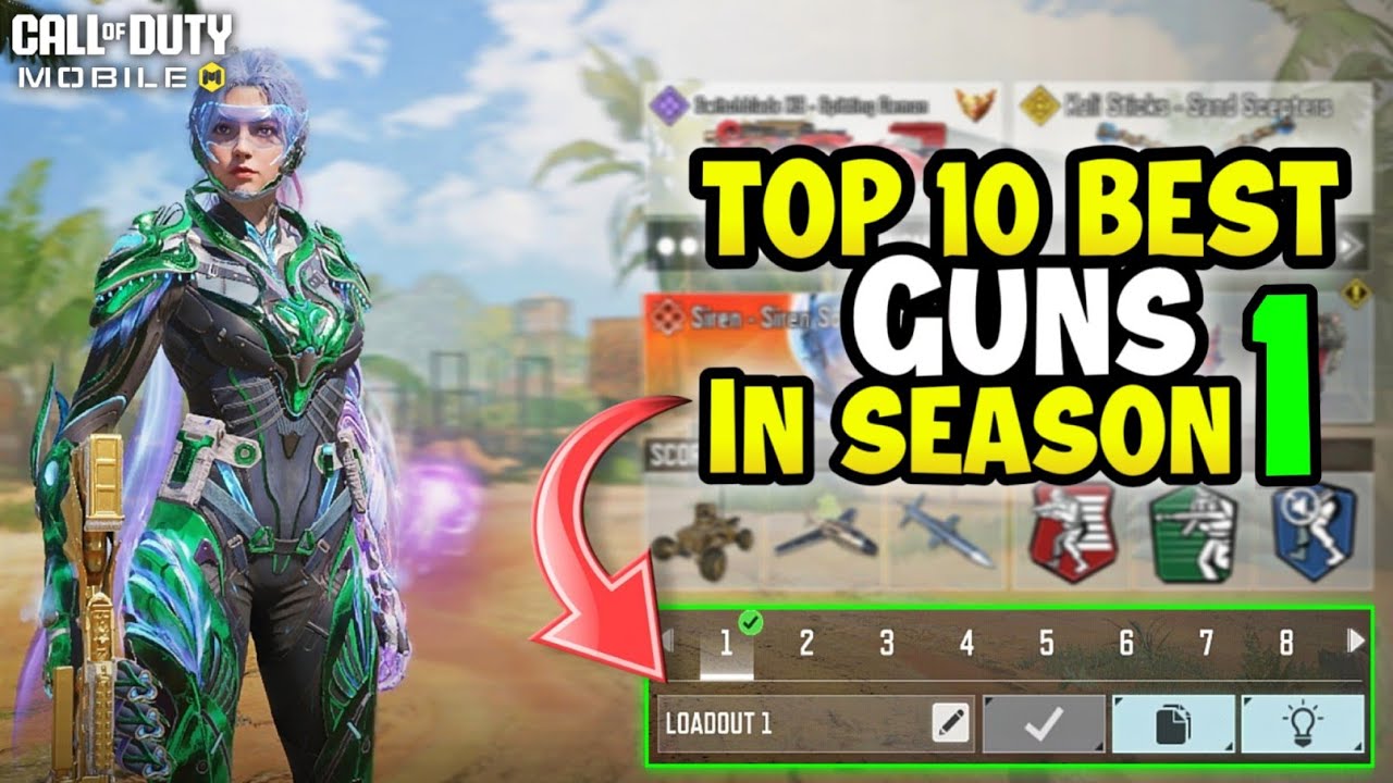 Top 10 Best Guns in Season 1 CODM | Gunsmith Loadout/Class Setup | Cod ...