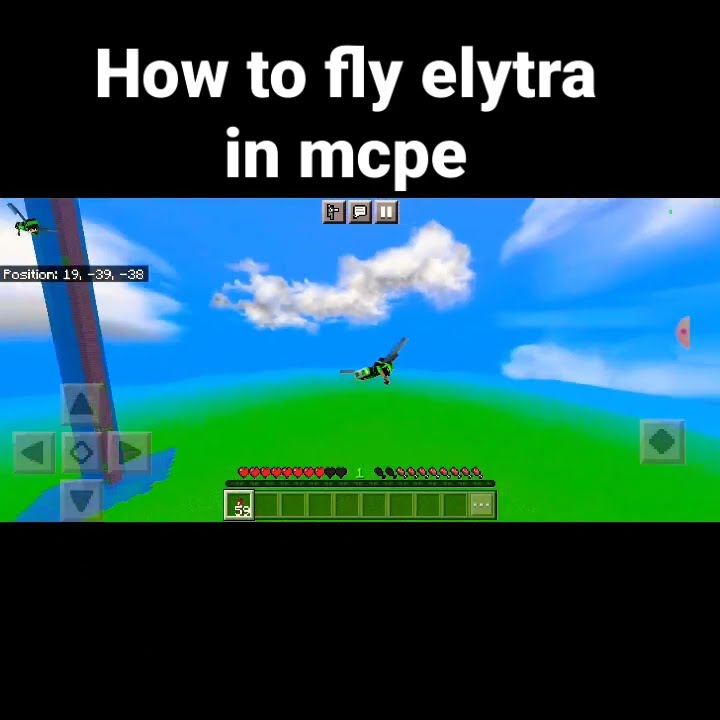 how to fly elytra in mcpe - YouTube