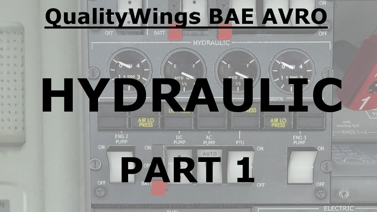 QualtiyWings BAE AVRO What Hydraulic System Components are? - YouTube