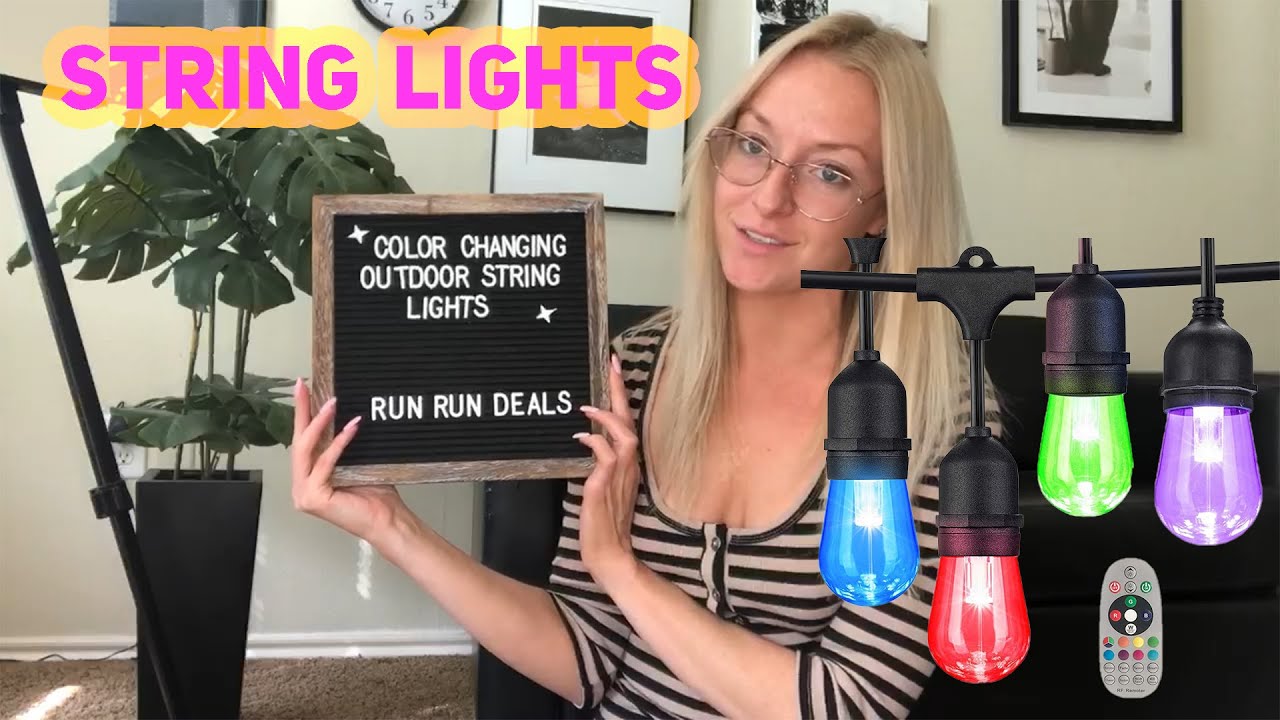 48FT Color Changing Outdoor String Lights Unboxing - YouTube