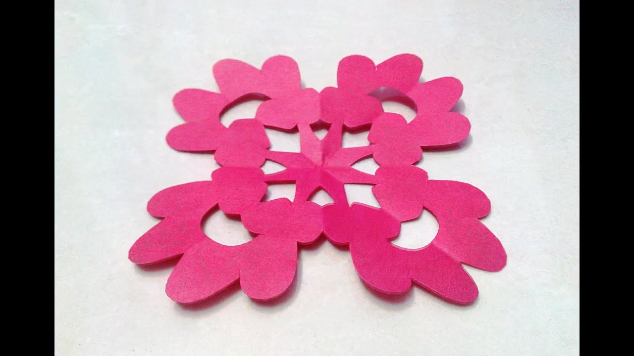 How to make KIRIGAMI paper cutting patterns and templates - 4 - YouTube