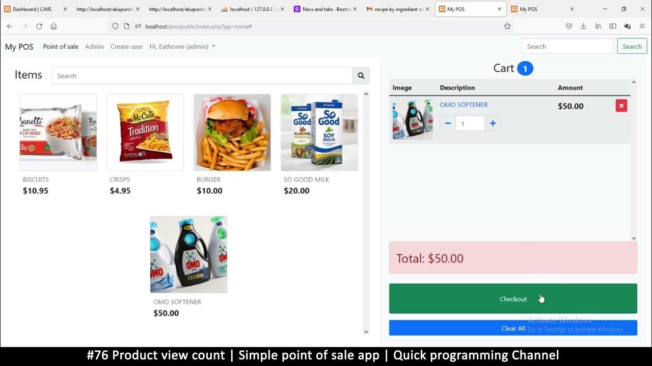 #76 Product view count | Simple point of sale app in php & javascript | Quick programming ...