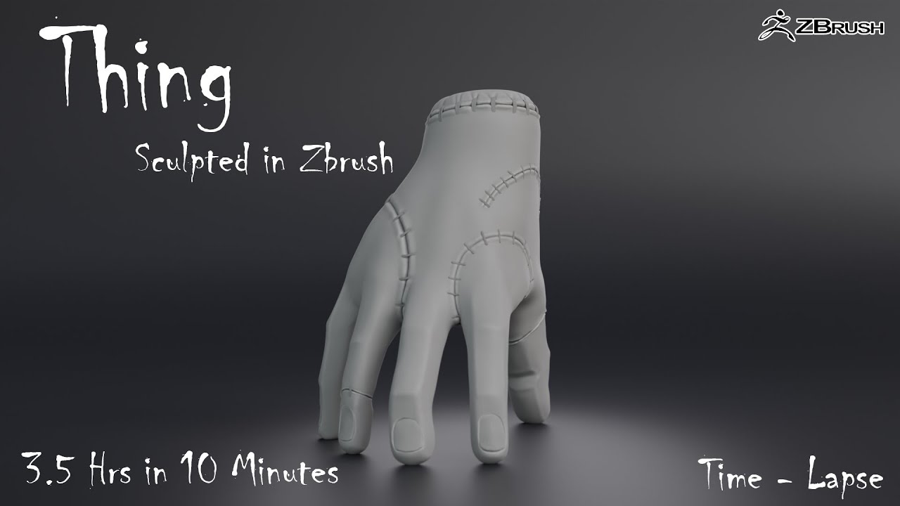 Sculpting THING from WEDNESDAY in Z Brush (Time lapse) - YouTube