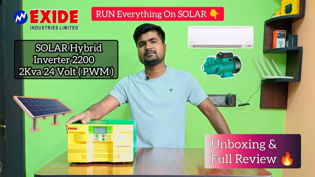 Best Hybrid 24v Solar inverter 2024 | Exide Solar Hybrid 2200 Inverter ...