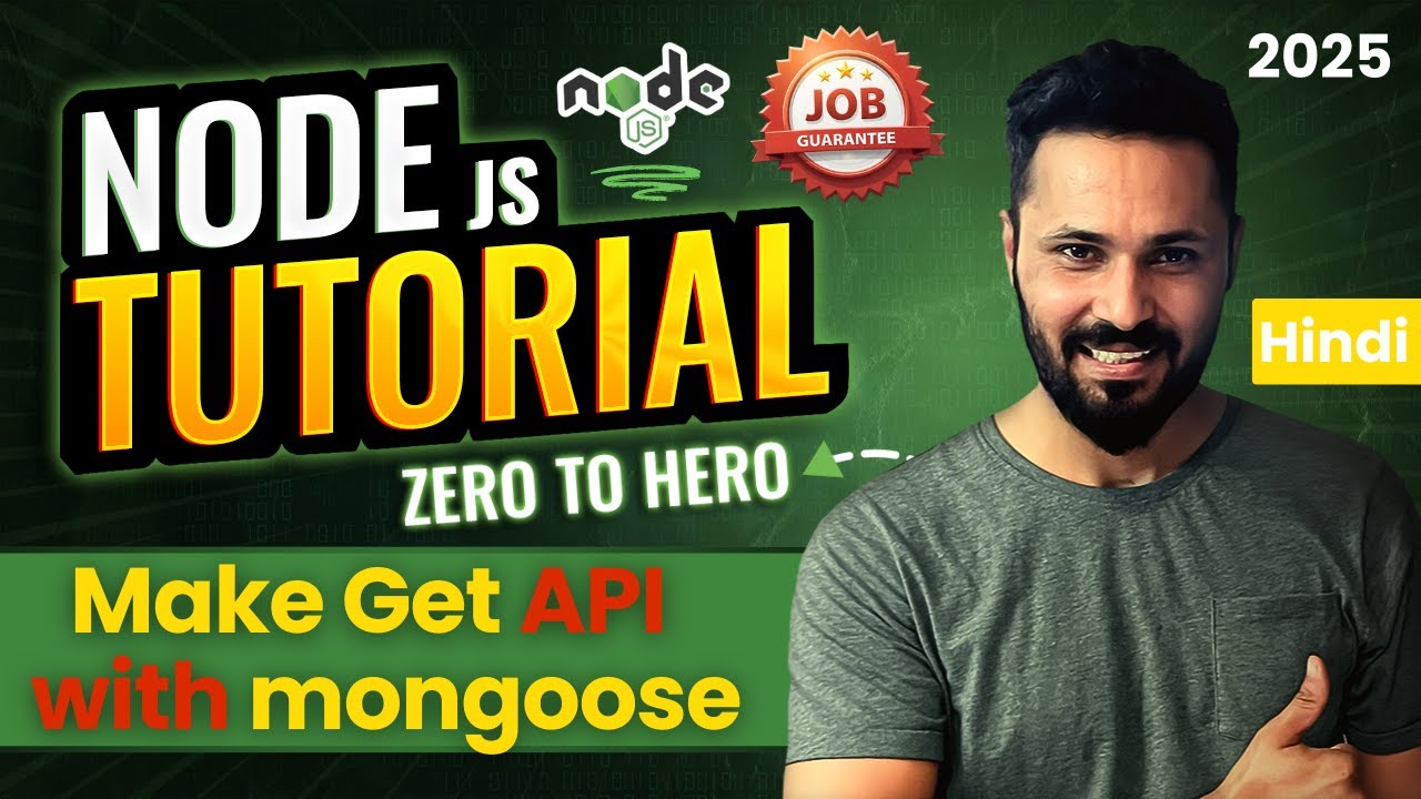 Node Js Tutorial In Hindi 54 Get Rest Api With Mongoose To Fetch Data From Mongodb Youtube