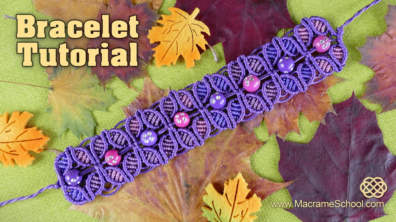 Fall Season Flower Bracelet - Tutorial by Macrame School - YouTube