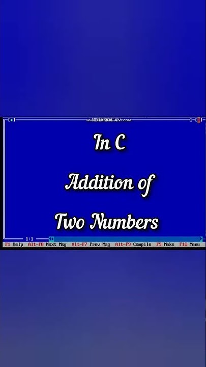 Addition of Two Numbers Short Video In Python,C and C++ All in One ...