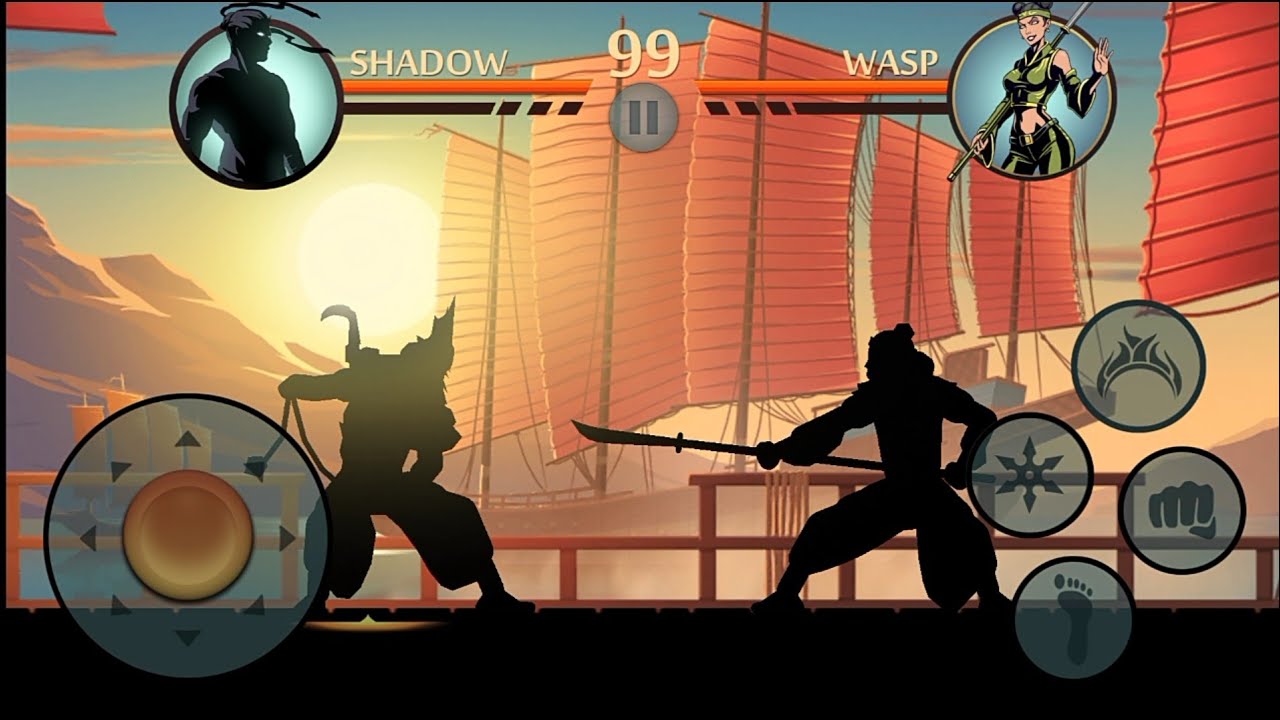 Shadow vs Wasp! My 1st Female Boss Fight in Shadow fight 2 - YouTube