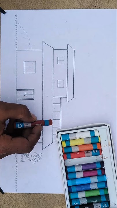 Draw and paint a home - YouTube