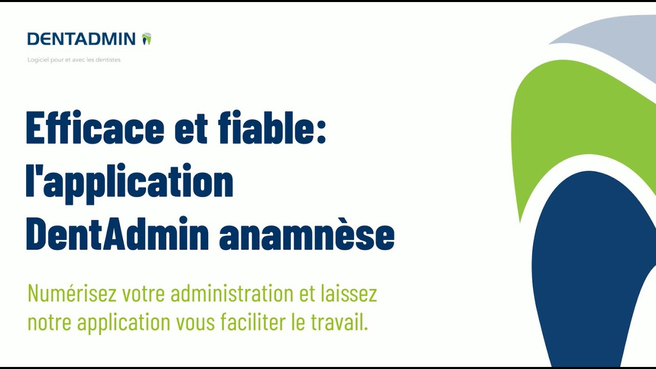 L'application DentAdmin anamnèse - YouTube