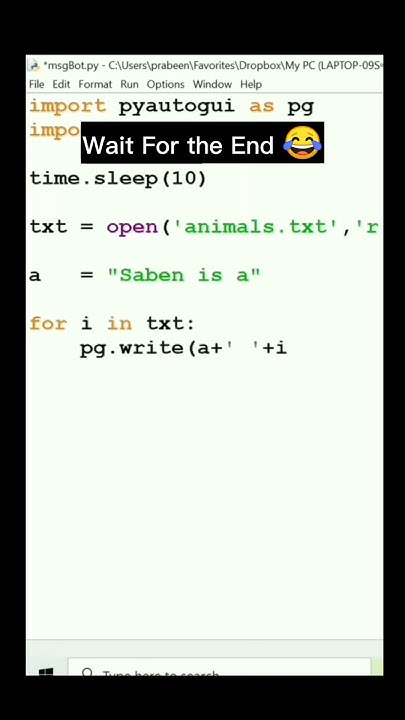 how to annoy your friend with python . . . #youtubeshorts #ytshorts #python #shorts #short - YouTube