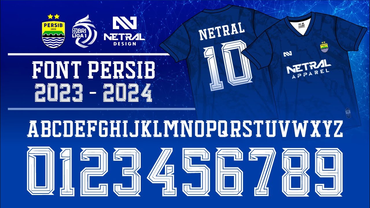 FREE DOWNLOAD FONT PERSIB LIGA 1 2024 TTF JERSEY FONT FONT FOOTBALL ...
