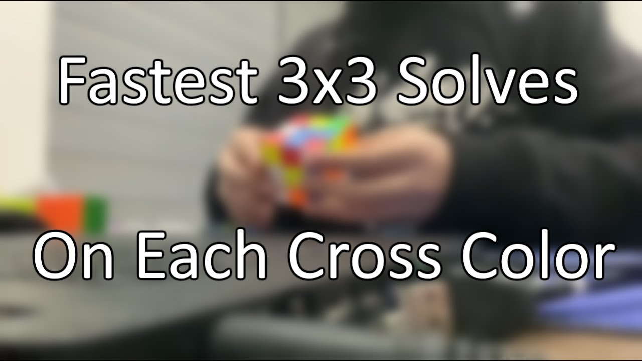 Fastest 3x3 Solves on Each Cross Color (on camera) - YouTube