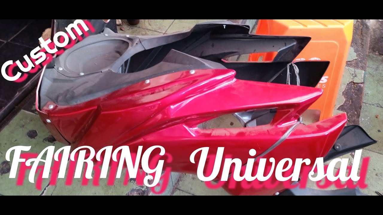 Proses pemasangan Fairing Universal di motor Yamaha Byson - YouTube