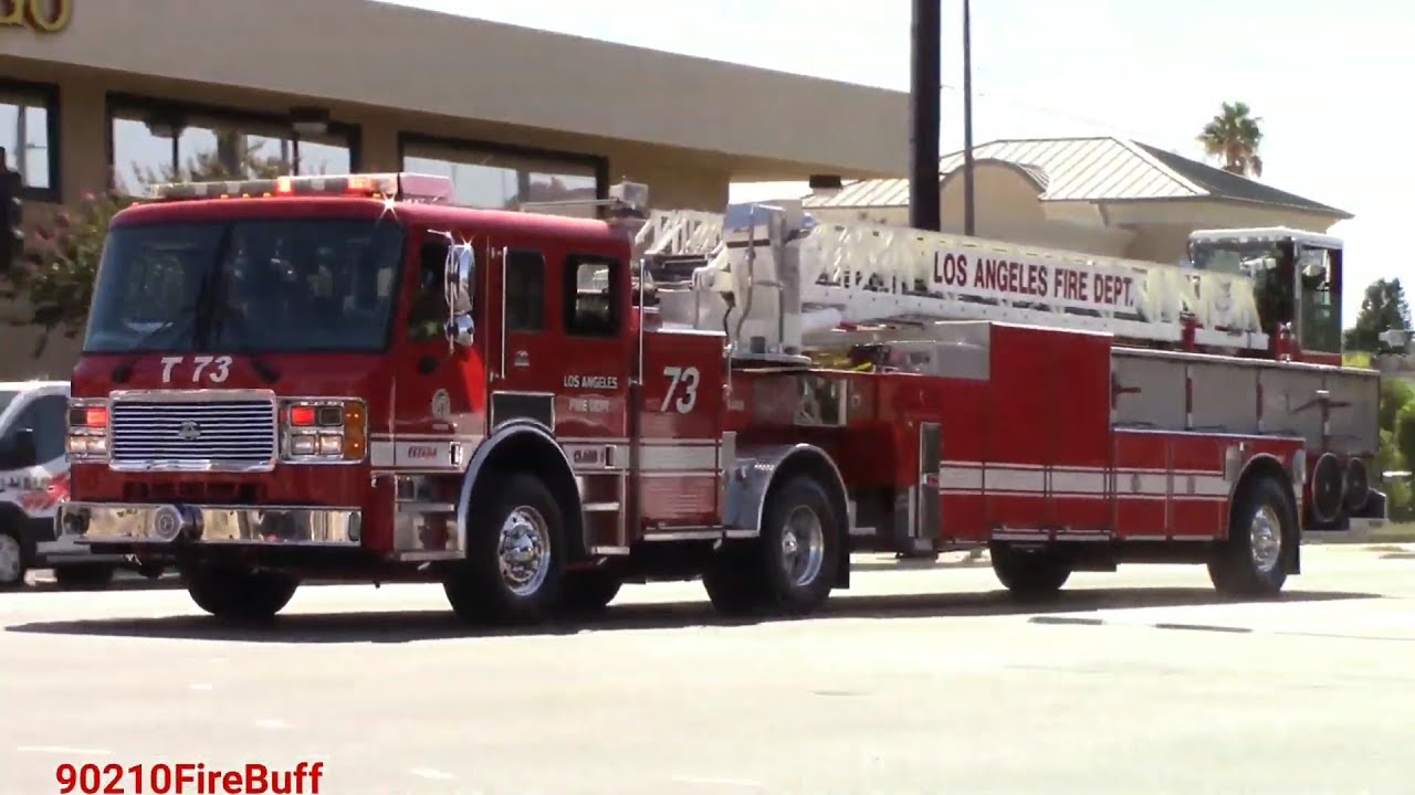 LAFD Light Force 73 Responding - YouTube
