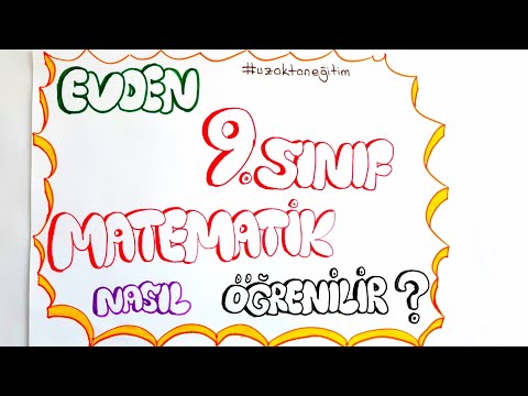 9.sınıf Matematik nasıl çalışılır ? / Matematiği nasıl öğrenebilirim ?