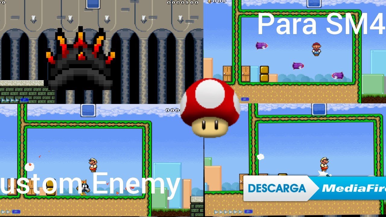 Custom enemy para Super Mario 4 Jugadores - YouTube