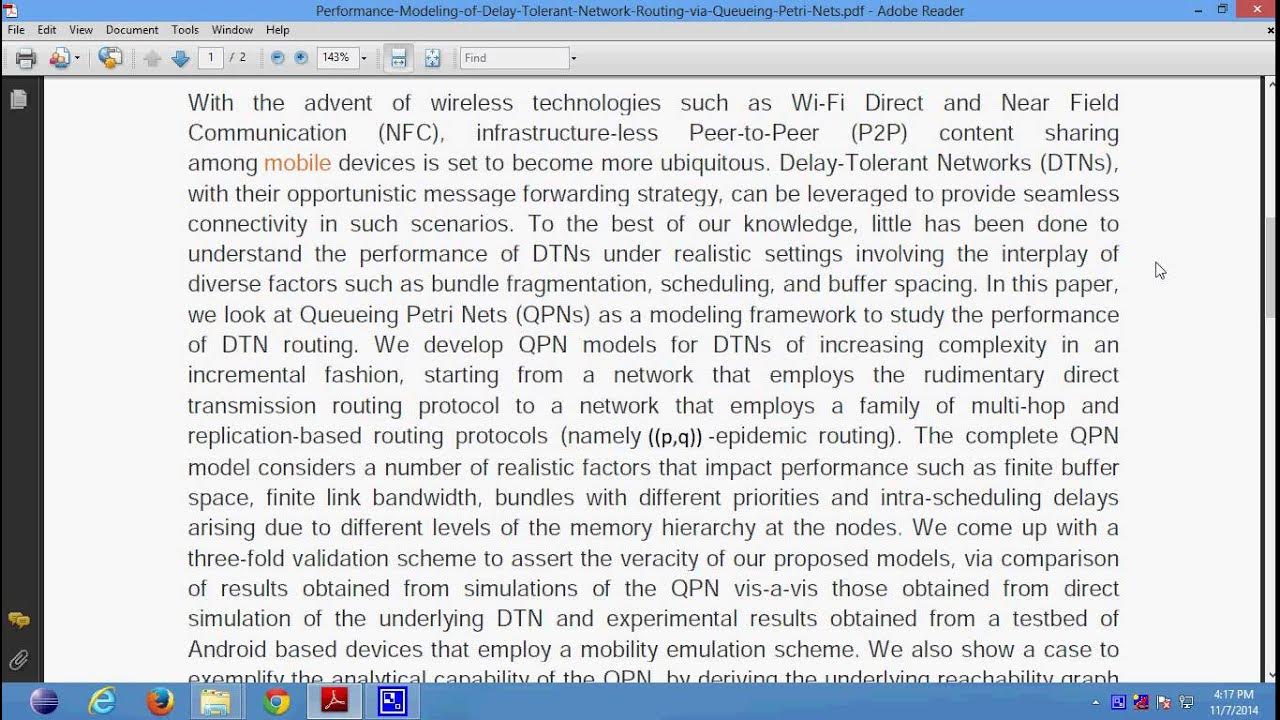 Performance Modeling of Delay Tolerant Network Routing via Queueing Petri Nets - YouTube