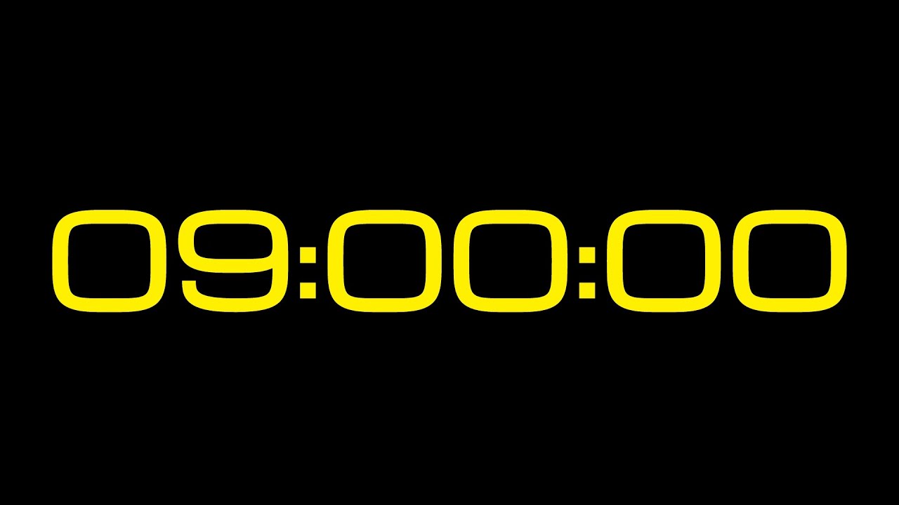 9 Hour Countdown Alarm & Timer / BEEPS AT END - YouTube