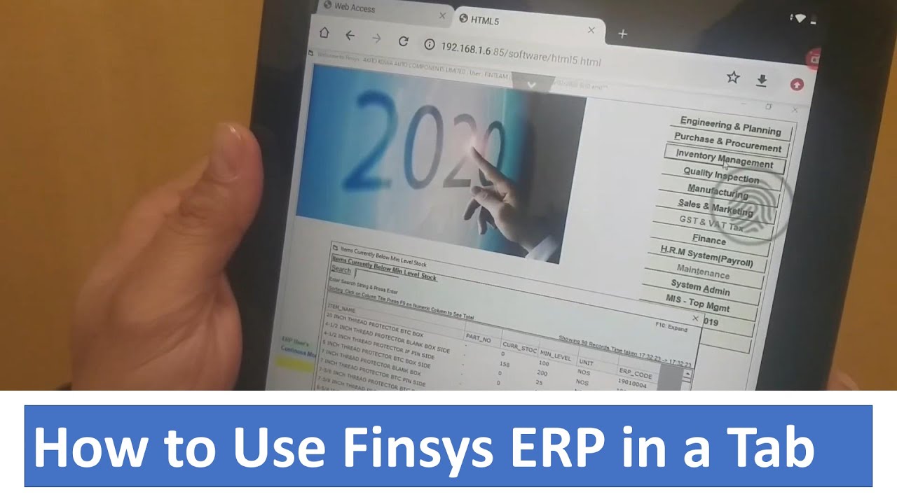 How to use Finsys ERP Windows Version in a Android Tab using TS Plus ...