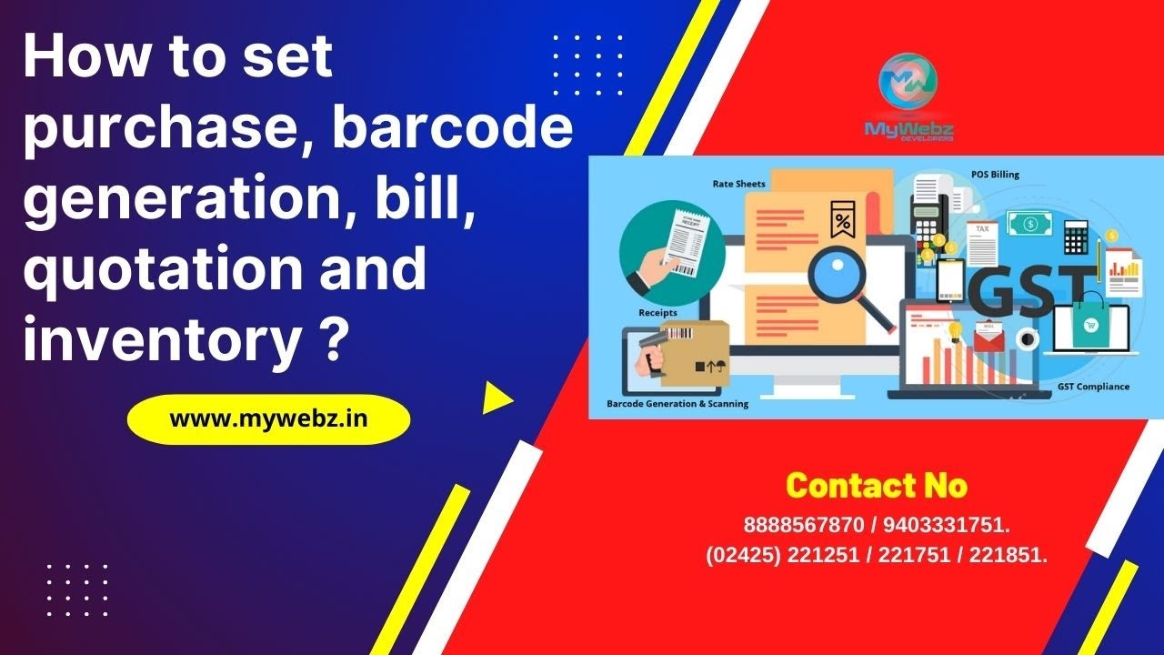 How to set purchase, barcode generation, bill, quotation and inventory ...