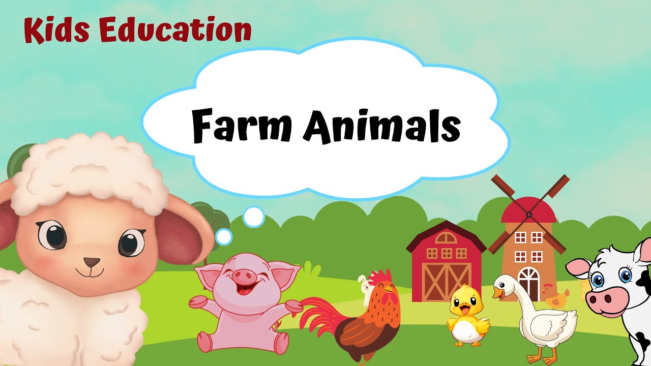 Farm Animals | Learn farm animals names in English | Kids vocabulary ...