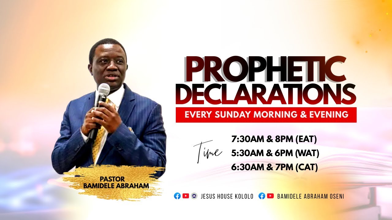 Showers of Blessing (contd.) || Sunday Morning Prophetic Declaration ...