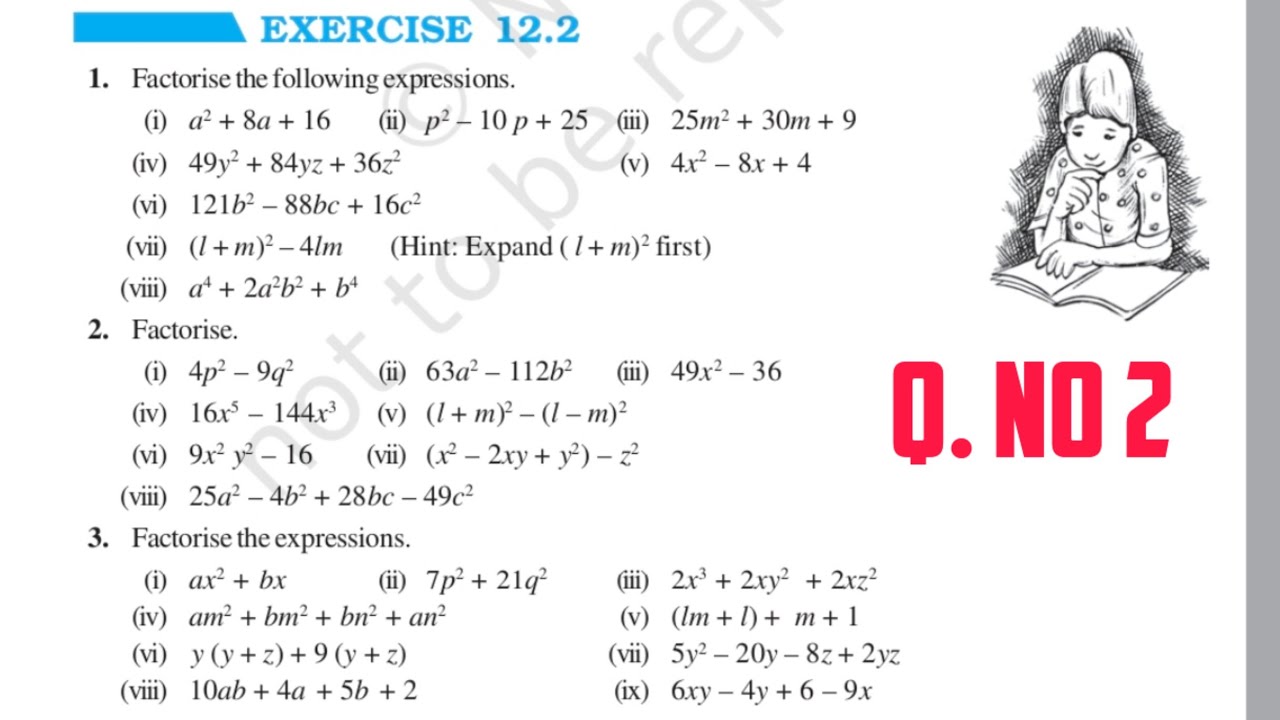 Class 8 Maths Factorisation Chapter 12 Exercise 12.2 Question 2 | ch 12 ...