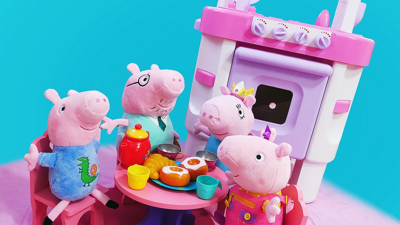 La famille de Peppa pig. Le four et la machine à laver pour Maman Pig ...