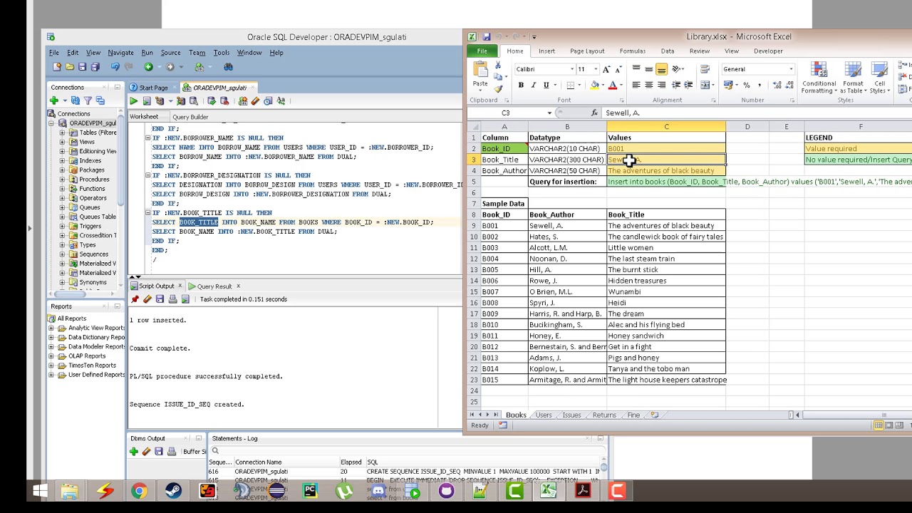Library Management Using Database Youtube