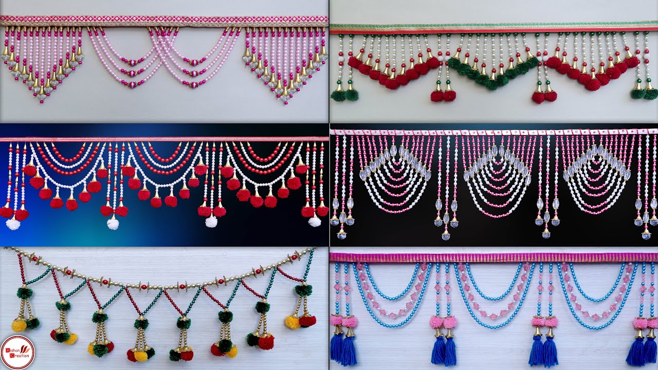 7 DIY Door Hanging Toran Making || Home Decorating Idea || New Toran ...