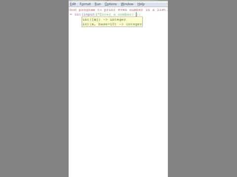 Print even numbers in a list in python #pythonprogramming ...